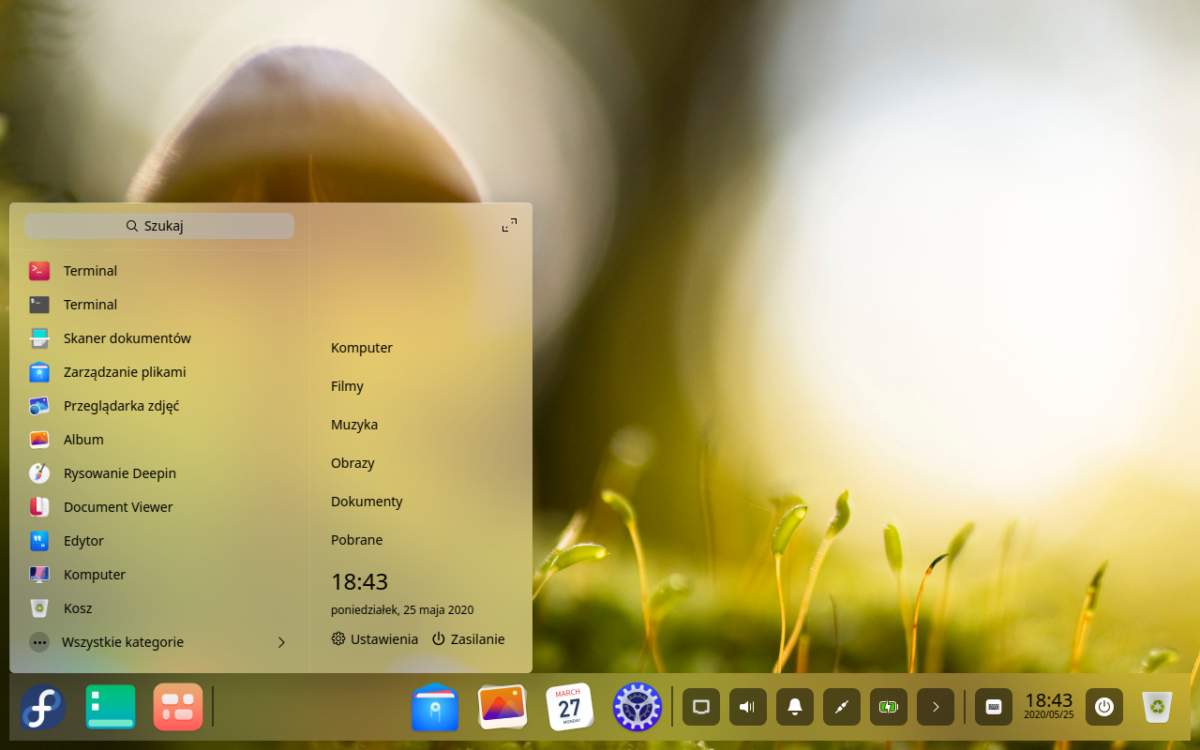 Testing Deepin 20 graphical interface manager on Fedora 32 – Marcin ...